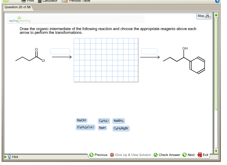 Solved Draw the organic intermediate of the following | Chegg.com