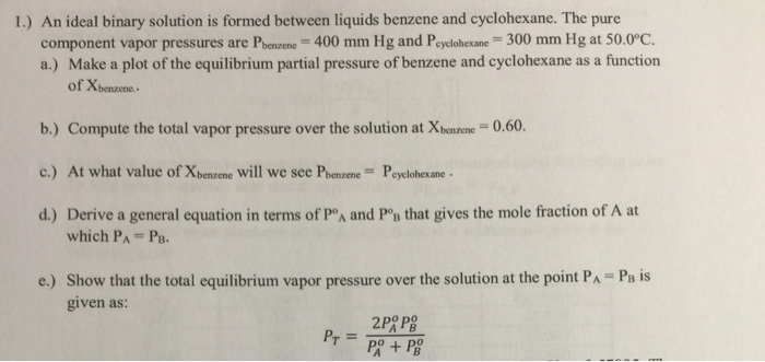 Solved An ideal binary solution is formed between liquids | Chegg.com