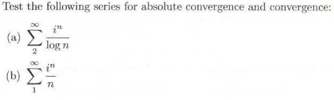 Solved Test the following series for absolute convergence | Chegg.com