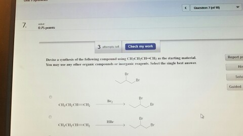 Solved 1- 01 points Devise a synthesn You may use any Check | Chegg.com