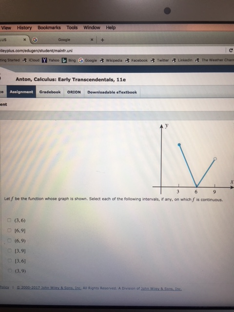 Solved Let F Be The Function Whose Graph Is Shown Select
