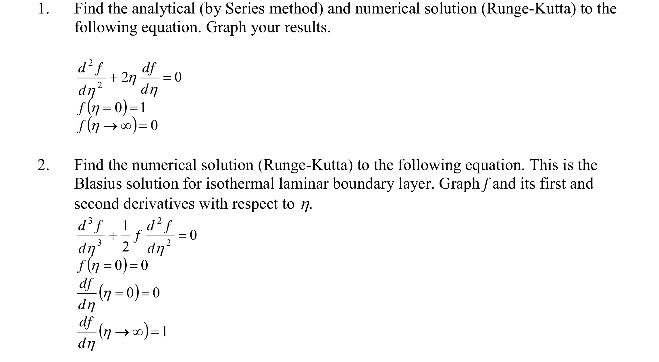 Find the analytical (by Series method) and numerical | Chegg.com
