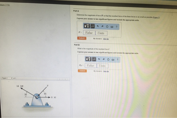 Solved Determine The Magnitude Of Force F So That Result