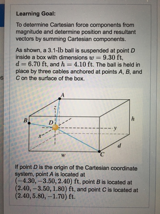 Solved Learning Goal: To determine Cartesian force | Chegg.com Solved Learning Goal: To determine Cartesian force | Chegg.com