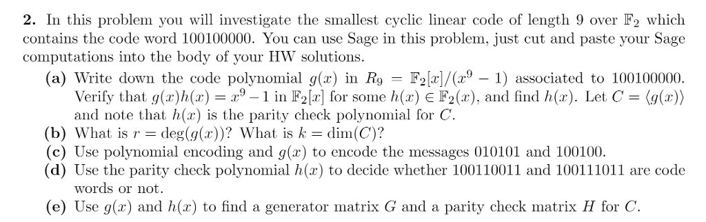 2. In this problem you will investigate the smallest | Chegg.com