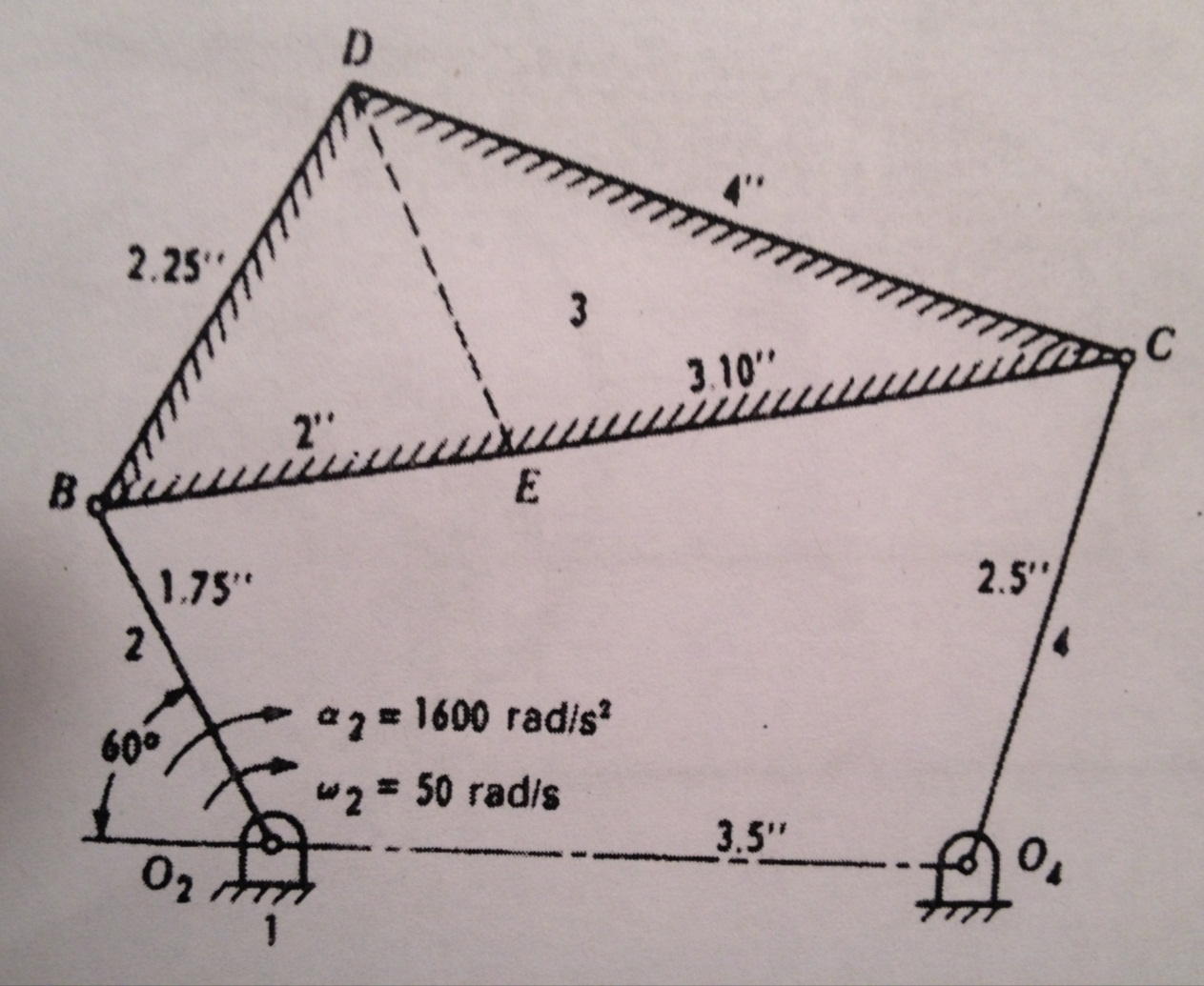 Solved Construct the velocity polygon. Determine w2 | Chegg.com