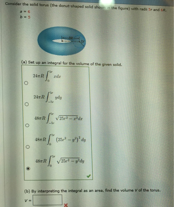 Solved Consider the solid torus (the donut-shaped solid | Chegg.com