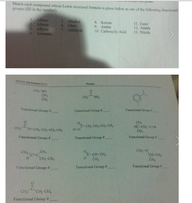 Solved Match each compound whose Lewis structural formula is | Chegg.com