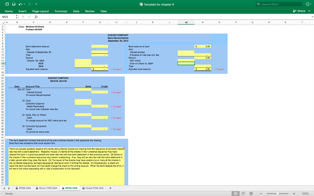 Solved Template for chapter 6 search Sheet Home Insert Page | Chegg.com