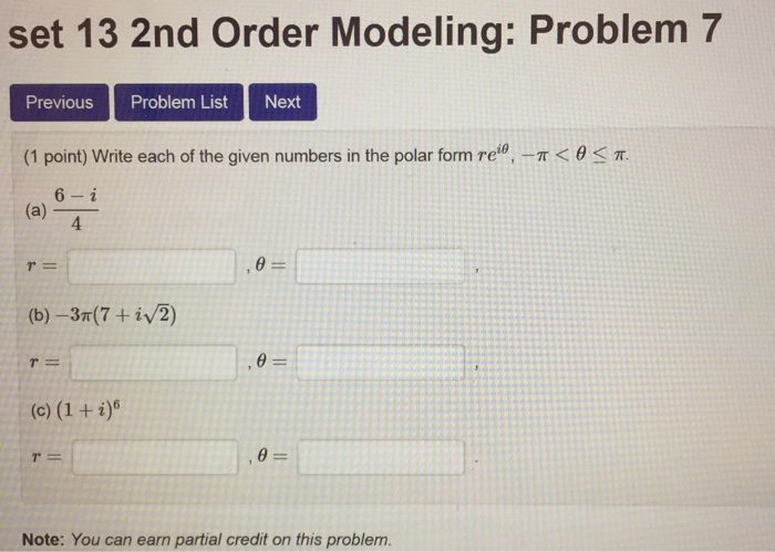 Solved Write each of the given numbers in the polar form | Chegg.com