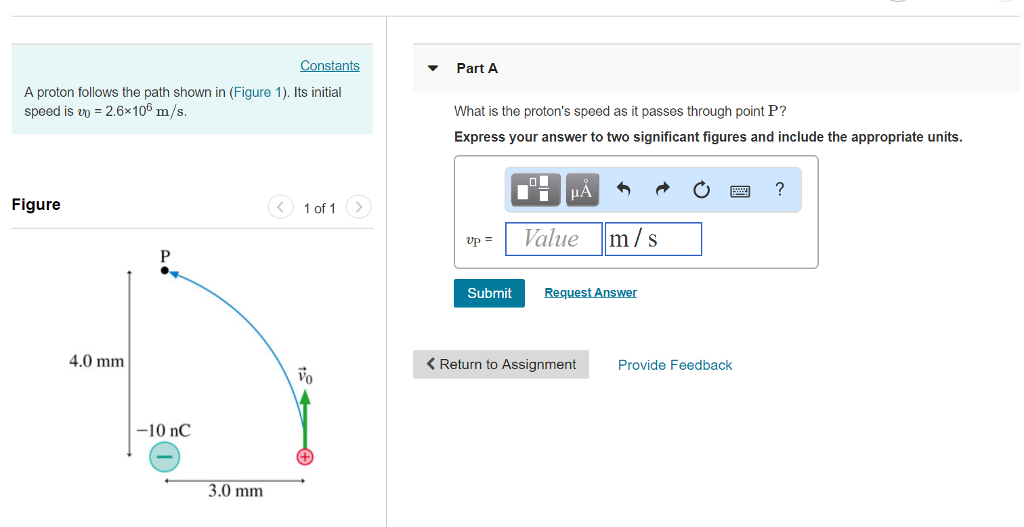 Solved Part A Constants A proton follows the path shown in | Chegg.com