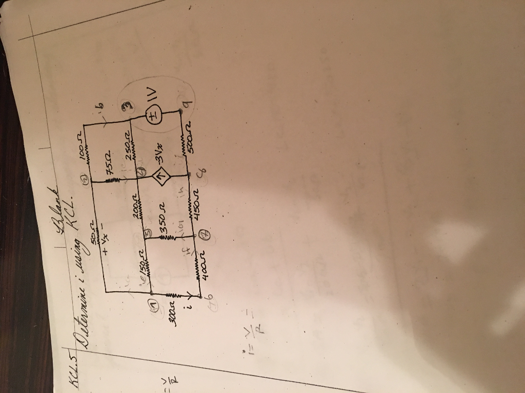 Determine I using KCL. | Chegg.com