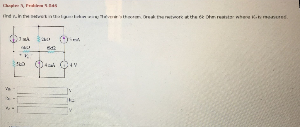 Solved Find V_0 in the network in the figure below using | Chegg.com
