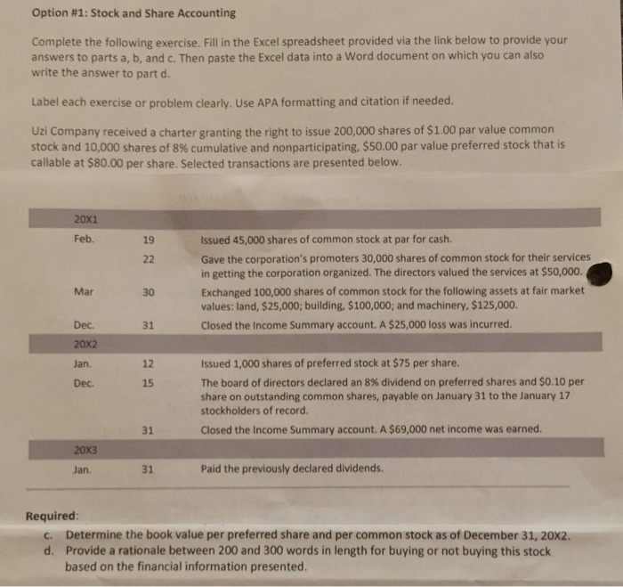 Solved Complete the following exercise. Fill in the Excel | Chegg.com