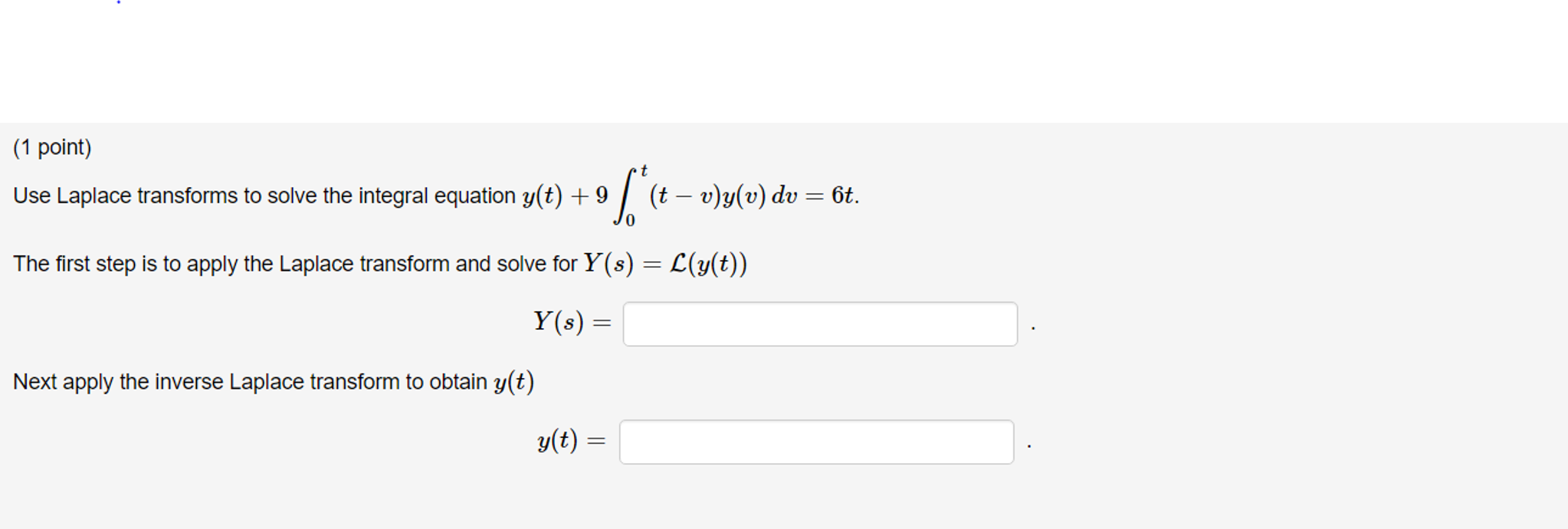 Solved Use Laplace transforms to solve the integral equation | Chegg.com