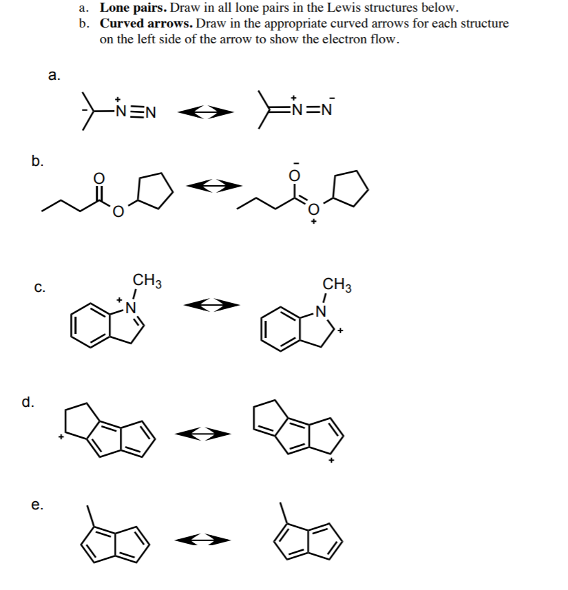 Solved a. Lone pairs. Draw in all lone pairs in the Lewis | Chegg.com