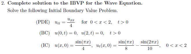Solved Complete solution to the IBVP for the Heat Equation | Chegg.com