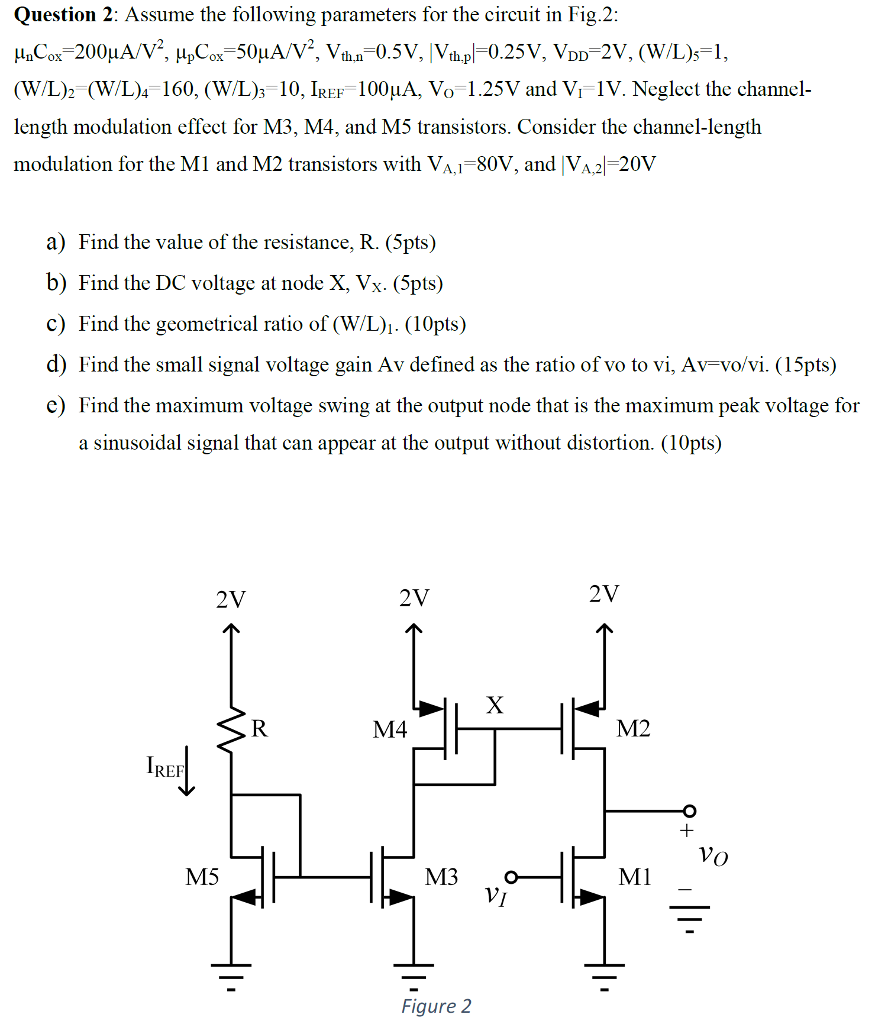 Solved Assume the following parameters for the circuit in | Chegg.com