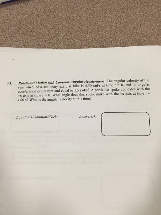 Solved Rotational Motion with Constant Angular Acceleration: | Chegg.com