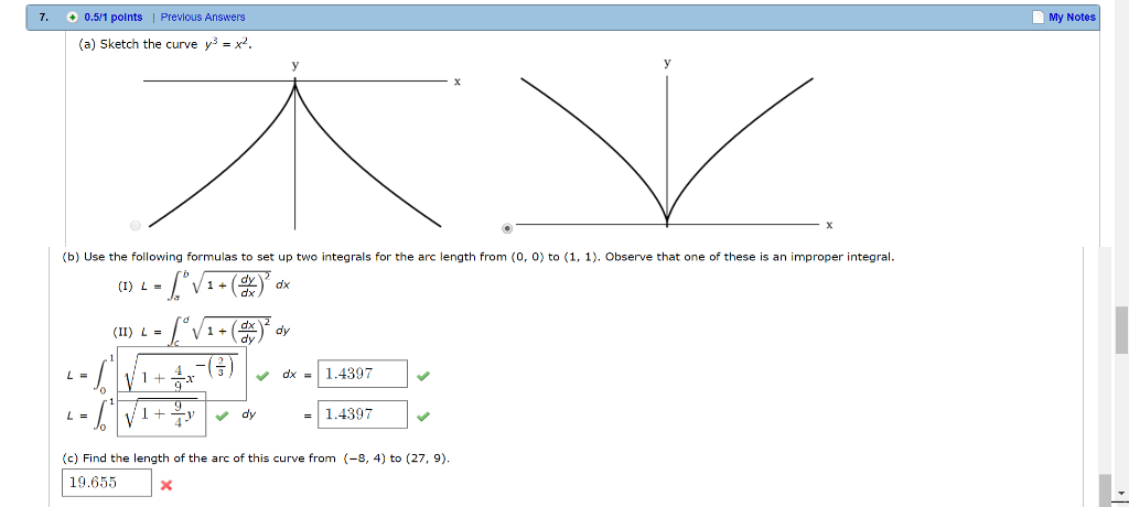Solved (a) Sketch the curve y^3 = x^2. (b) Use the | Chegg.com