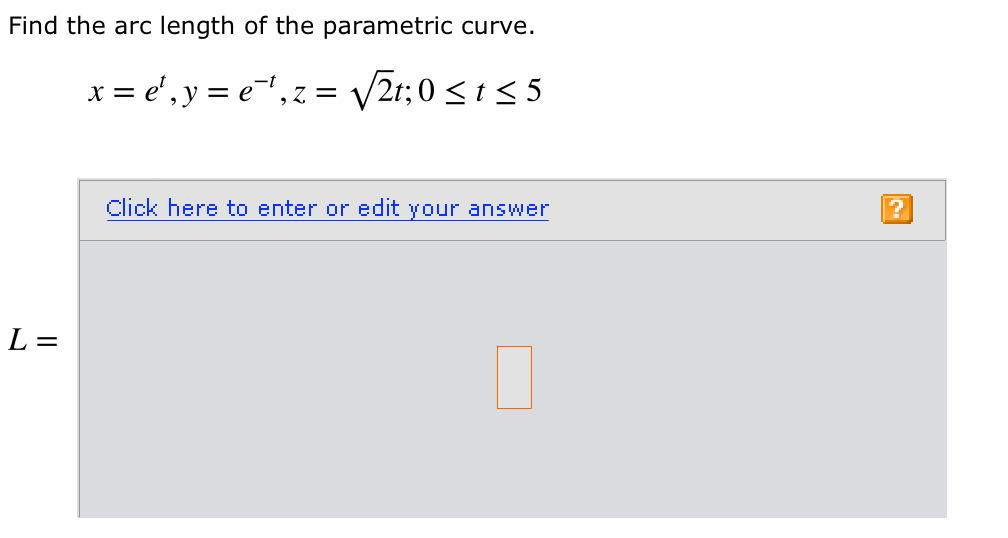 Solved Find the arc length of the parametric curve. Click | Chegg.com