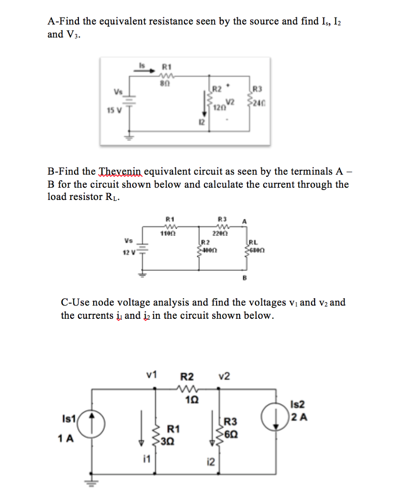 Solved Find the equivalent resistance seen by the source and | Chegg.com