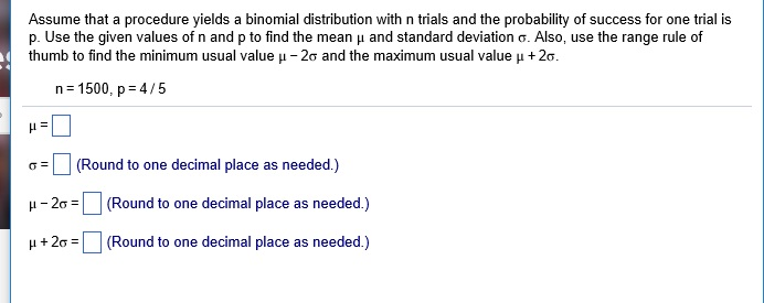 Solved Assume that a procedure yields a binomial | Chegg.com