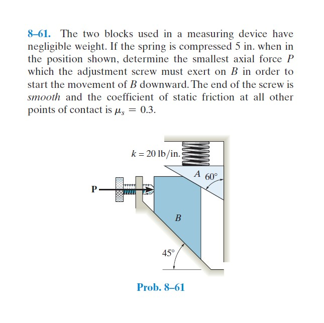 Solved The two blocks used in a measuring device have | Chegg.com