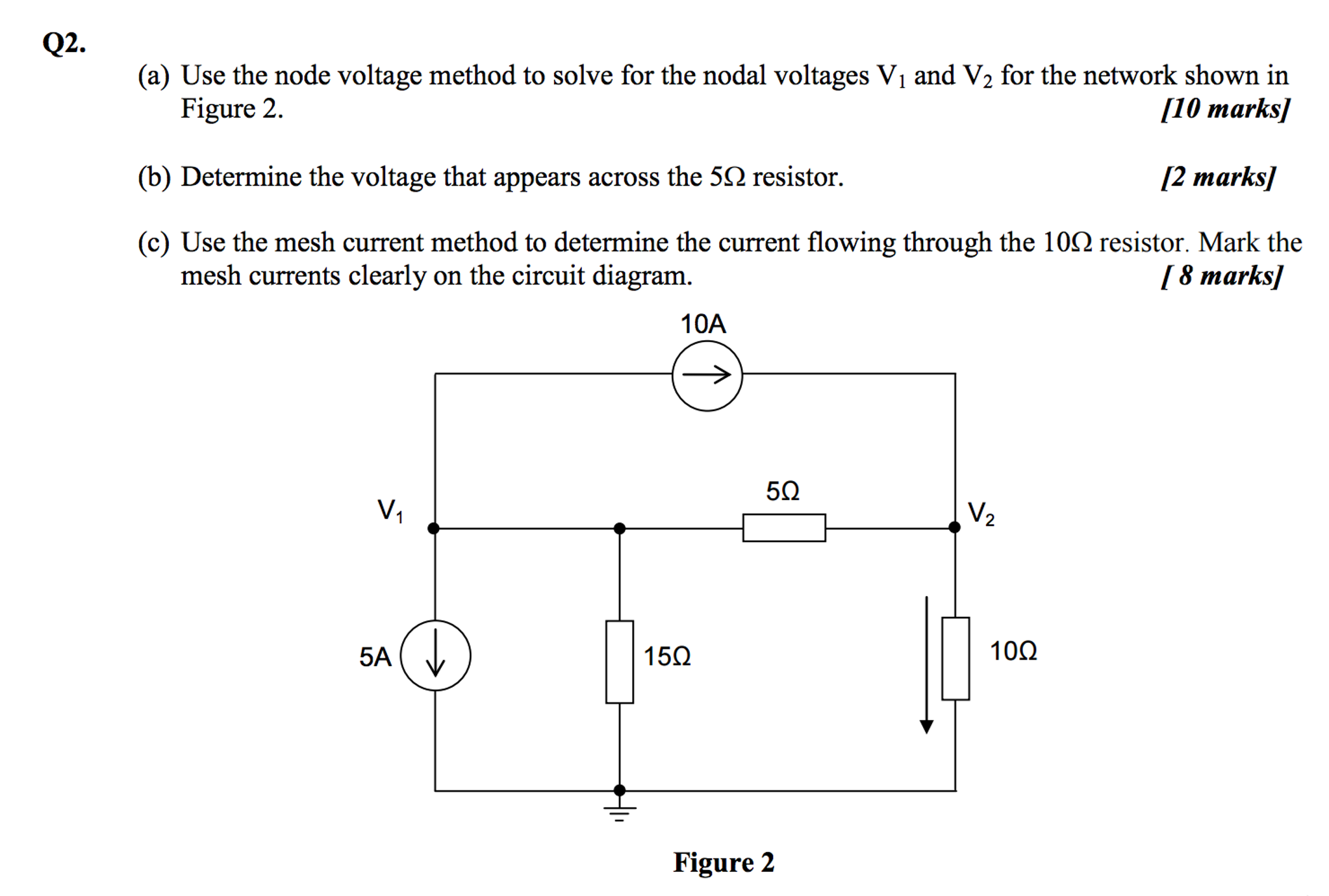 Solved Use the node voltage method to solve for the nodal | Chegg.com