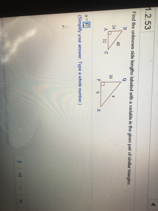 Solved Find the unknown side lengths labeled with a variable | Chegg.com