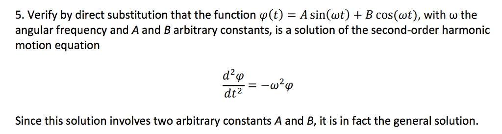 Solved Verify by direct substitution that the function | Chegg.com