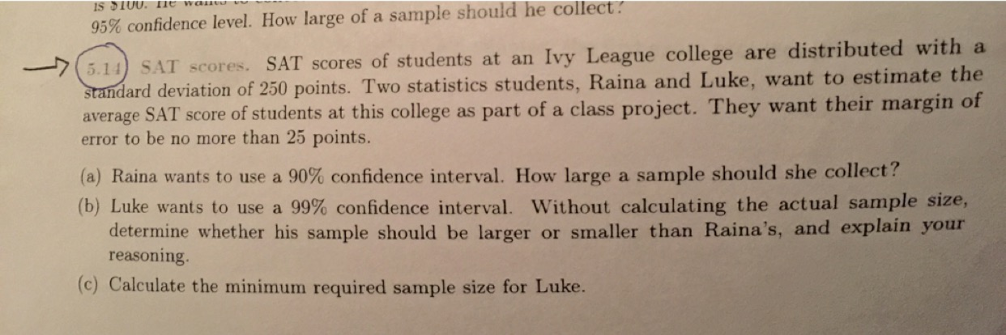 Solved SAT scores. SAT scores of students at an Ivy League | Chegg.com
