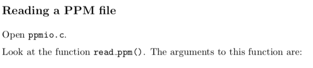 PPM file I/O You will need to develop functions that | Chegg.com