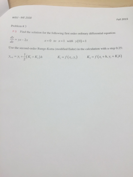 Solved Find the solution for the following first order | Chegg.com