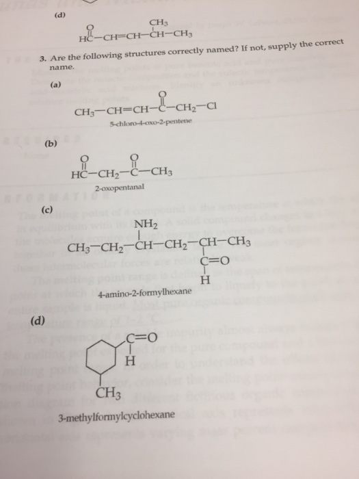 Solved Are the following structures correctly named? If | Chegg.com