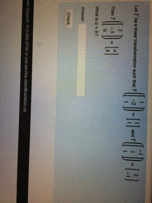 Solved Let T Be A Linear Transformation Such That T [1 2