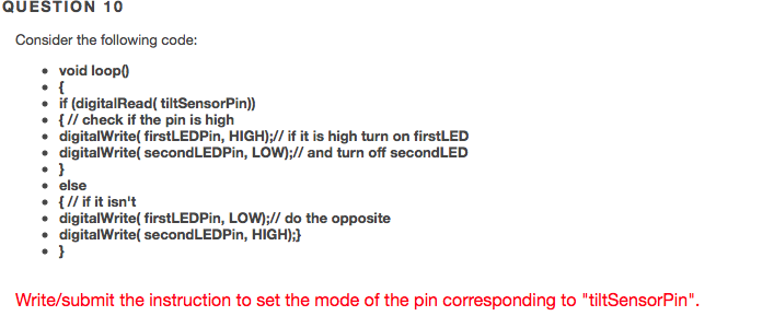 Solved Consider the following code: void loop() {if | Chegg.com