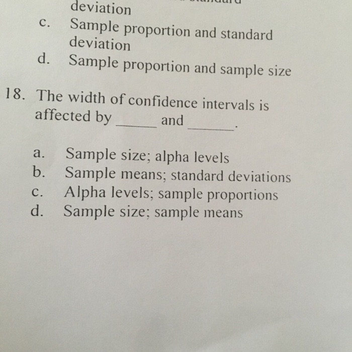 Solved Deviation Sample Proportion And Standard Deviation