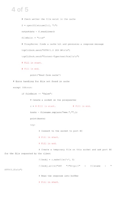 Skeleton Python Code For The Proxy Server From Socket 0389