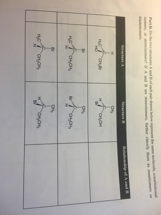 Solved Do the two structures A and B of each pair drawn | Chegg.com