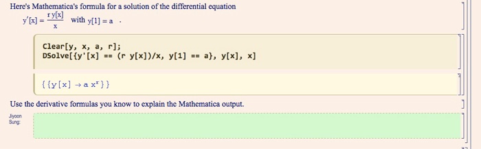 Solved Here's Mathematica's formula for a solution of the | Chegg.com