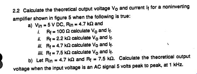 Solved Calculate the theoretical output voltage Vo and | Chegg.com