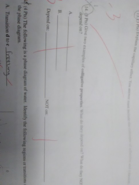 Solved 14. Pts) Give two examples of colligative properties. | Chegg.com