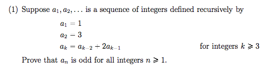 Solved Suppose A1 A2 Is A Sequence Of Integers Defined