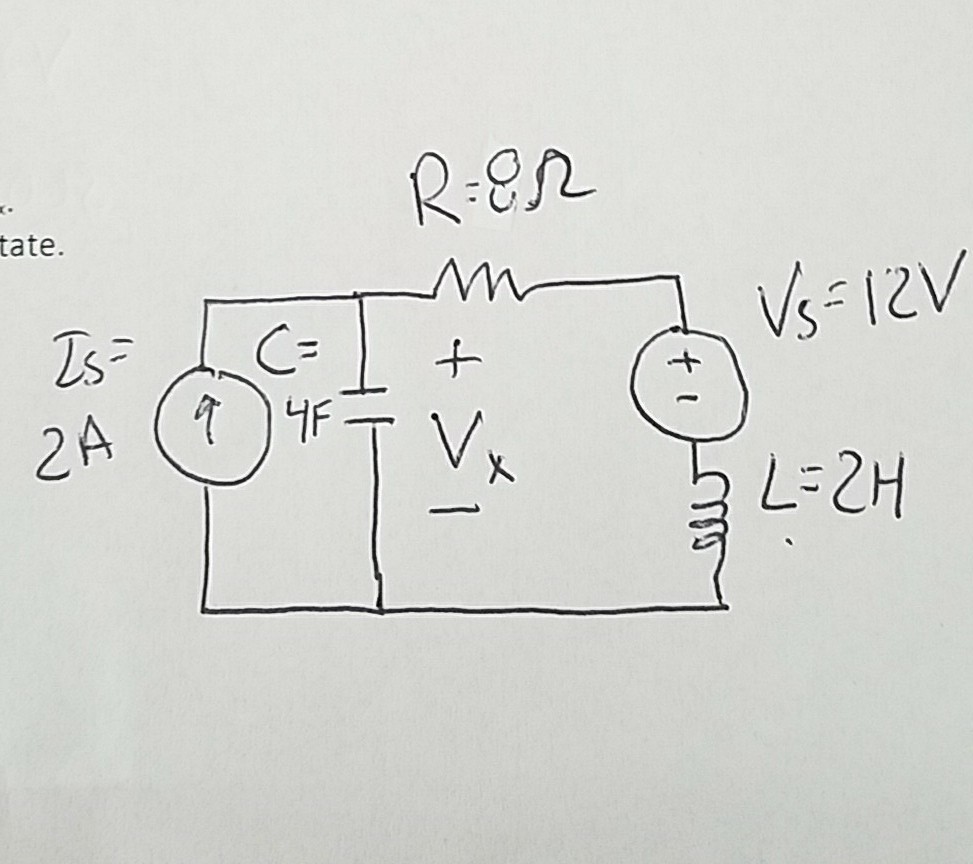 Solved For the circuit shown on the right find Vx. Assume | Chegg.com