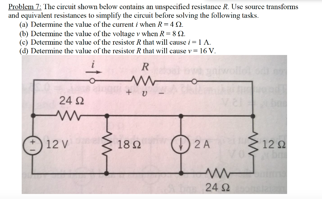 Solved Problem 7: The circuit shown below contains an | Chegg.com