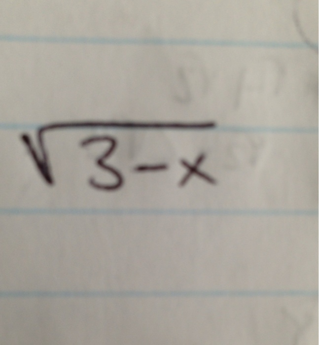 Solved Square root (3-x) | Chegg.com