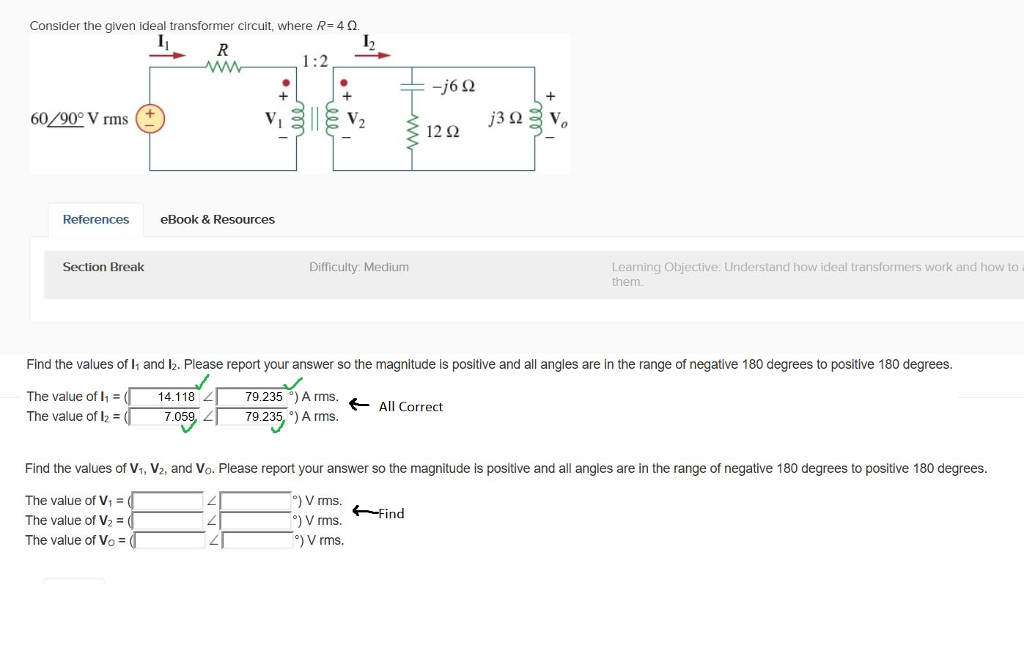 Solved Consider the given ideal transformer circuit, where | Chegg.com