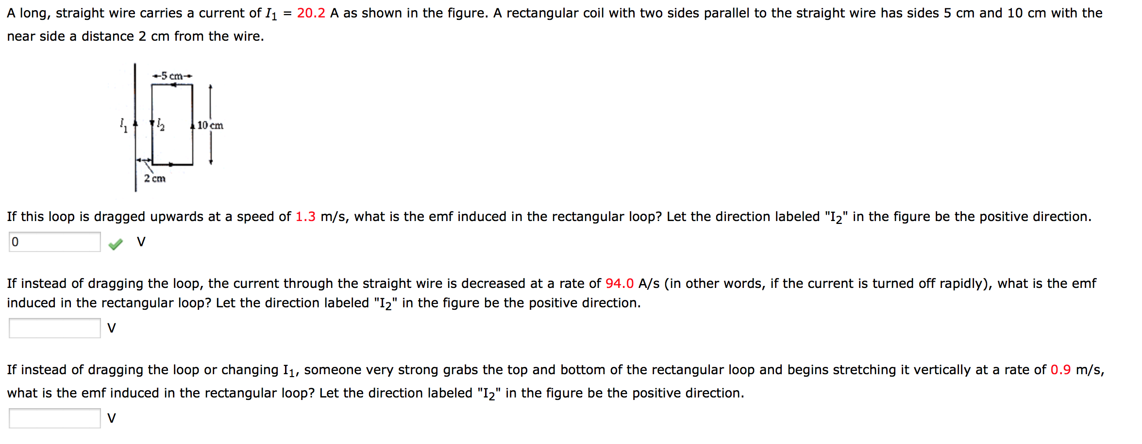 Solved A long, straight wire carries a current of I1 = 20.2 | Chegg.com