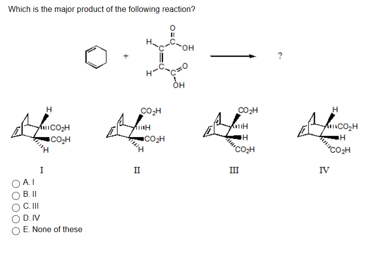 Solved Which is the major product of the following reaction? | Chegg.com